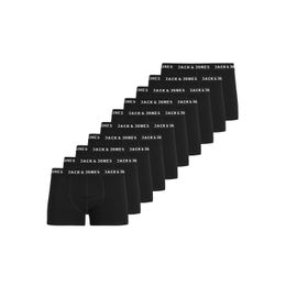 Jack & Jones JACK & JONES Herren Boxershorts "Boxershort JACHUEY TRUNKS 5 PACK 10er Pack", Gr. S, schwarz, Obermaterial: 95% Baumwolle CO. 5% Elasthan EL.,