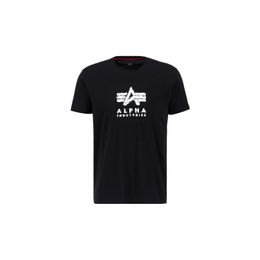 Herren T-Shirt "Grunge Logo T-Shirt", schwarz, Gr. L, Alpha Industries, Obermaterial: 100% Baumwolle, Shirts