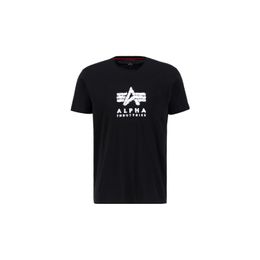 Herren T-Shirt "Grunge Logo T-Shirt", schwarz, Gr. M, Alpha Industries, Obermaterial: 100% Baumwolle, Shirts