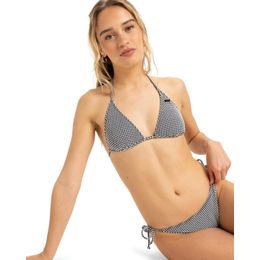 Roxy Damen Triangel-Bikini-Top "Gingham", grau, Gr. M, 62% Polyester, 33% Nylon, 5% Elasthan, Bikini-Oberteile