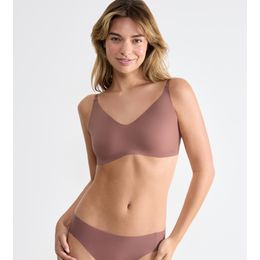Sloggi Damen Bralette "ZERO Microfibre 2.0", Gr. S, braun, Obermaterial: 76% Polyamid, 24% Elasthan, BHs, nahtlos, herausnehmbare Einlagen, mittlerer