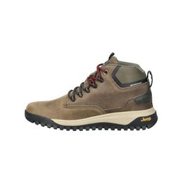 JEEP Damen Trekkingschuh "JEEP Sneaker Leder/Textil", Gr. 41military, Leder, Textil, Schuhe