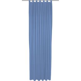 Vorhang WIRTH, B:132cm H:225cm, blau, Jacquard, Polyester, Wohnzimmer, Gardinen, "Umea"