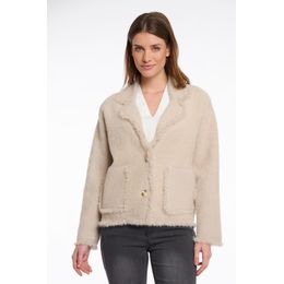 Rino & Pelle RINO & PELLE Damen Boucl&egrave;jacke "SENA", grau, Gr. XL, unifarben, Boucl&eacute;, Obermaterial: 68% Polyamid, 24% Viskose, 8% Polyester, Jacken, mit Revers