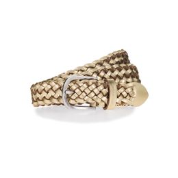 Tamaris Damen Flechtg&uuml;rtel, gold, Gr. 95, Rindsleder, G&uuml;rtel, individuell verstellbar