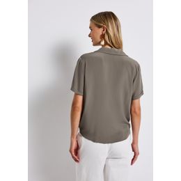 Street One Damen Hemdbluse, beige, Gr. 34, unifarben, Stoff, 100% Viskose, Blusen, Feel Good Fit