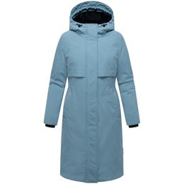 Navahoo Damen Wintermantel "Eismelodie 14", blau, Gr. L, Obermaterial: 100% Polyester; Innenfutter: 100% Polyester; Wattierung: 100% Polyester;