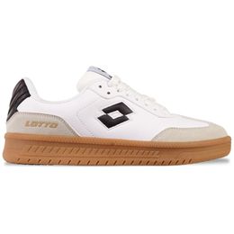 Lotto Herren Sneaker, Gr. 43, schwarz-wei&szlig;, Synthetik, clean, Schuhe, - mit stark gepolsterter Zunge