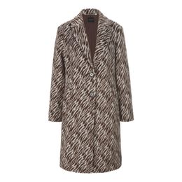 Madeleine Mode MADELEINE Damen Langmantel "Kurzmantel Figurbetonter Kurzmantel mit Knopfleiste", braun, Modern, Gr. 38, Obermaterial: 100% Polyester PES., M&auml;ntel