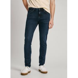 Pepe Jeans Herren Skinny-fit-Jeans "SKINNY JEANS", blau, Gr. 34, Denim/Jeans, Obermaterial: 99% Baumwolle, 1% Elasthan, Jeans, im 5-Pocket-Stil