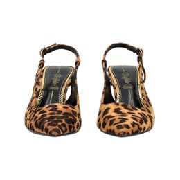 Buffalo Damen Slingpumps "Buffalo Pumps Lederimitat", Gr. 39, braun, Lederimitat, Schuhe