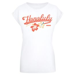 F4NT4STIC Damen T-Shirt "PLUS SIZE Honolulu", wei&szlig;, Gr. XXL, Obermaterial: 100% Baumwolle, Shirts, Print