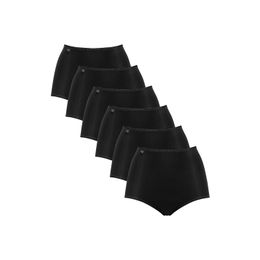 Sloggi Damen Slip "Slip 6er Pack", Gr. 38, schwarz, Obermaterial: 88% Polyamid PA. 12% Elasthan EL., Unterhosen