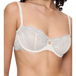 Triumph Damen Balconette-BH "Comfort Glam", Gr. 90, wei&szlig;, Spitze, Obermaterial: 81% Polyamid, 11% Polyester, 8% Elasthan, BHs, Komfort-B&uuml;gel, Spitze,