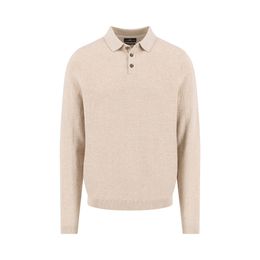 Fynch-Hatton Herren Strickpullover, beige, Gr. XXL, unifarben, Strick, Obermaterial: 95% Baumwolle, 5% Kaschmir, Pullover, mit Logo Stickerei