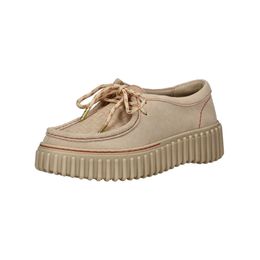 Clarks Damen Schn&uuml;rschuh "Clarks Halbschuhe Veloursleder", Gr. 41,5, beige, Veloursleder, Schuhe