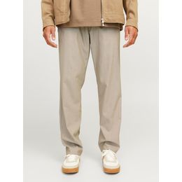 Jack & Jones JACK & JONES Herren Stoffhose "JPSTKANE – Lässige Hose mit Bündchen, pflegeleicht und relaxed", beige, Gr. XL, unifarben, Web, Obermaterial: 68%