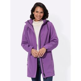Casual Looks Damen Softshelljacke, lila, Gr. 38, unifarben, 94% Polyester, 6% Elasthan, Jacken