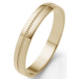 Firetti Damen Trauring "Schmuck Geschenk Gold 375 Hochzeit Ehering "LIEBE"", 69, ohne Brillant, Gelbgold 375, 3,5mm, gold, Gelbgold 375, Fingerringe,