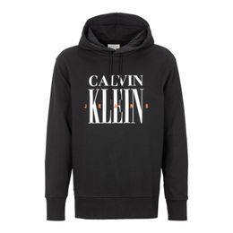 Herren Kapuzensweatshirt "PLUS SERIF FONT GRAPHIC HOODIE", schwarz, Gr. XXXL, Calvin Klein Jeans Plus, unifarben, Sweatware, Obermaterial: 100%