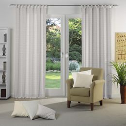 Vorhang WIRTH, B:132cm H:255cm, braun, Jacquard, Baumwolle, Polyester, Wohnzimmer, Gardinen, "Berwick"