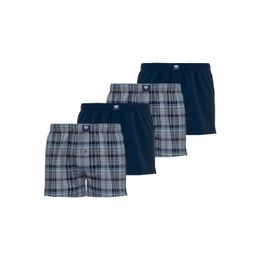Ceceba Herren Webboxer "Web-Boxershorts 4er Pack", Gr. L, blau, Obermaterial: 97% Baumwolle CO. 3% Elasthan EL., Unterhosen