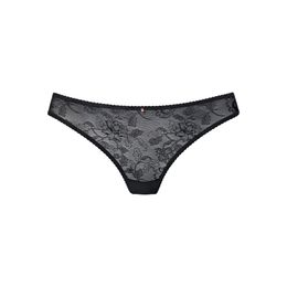 Lascana Damen String, Gr. 44, schwarz, Spitze, Obermaterial: 85% Polyamid, 15% Elasthan, Unterhosen, aus feiner, flacher Spitze