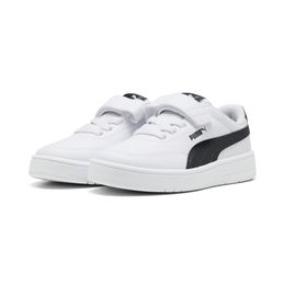 Puma M&auml;dchen Sneaker "COURT CLASSIC CLEAN AC+ PS", Gr. 33, wei&szlig;, Synthetik, Schuhe