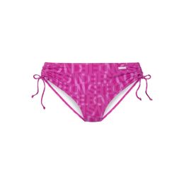 ELBSAND Damen Bikini-Hose "Letra", pink, Gr. 38, bedruckt, Recycling-Polyamid, Badehosen, mit tollem Wording