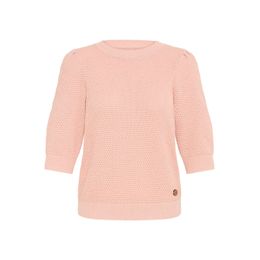 oxmo Damen Strickfleece-Pullover "Strickpullover OXMicha", rosa, Gr. XS, Obermaterial: 100% Baumwolle CO., Shirts