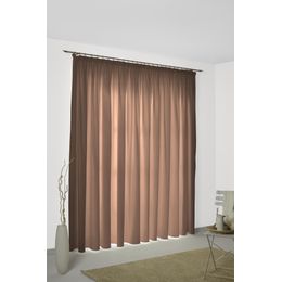 Vorhang WIRTH, B:132cm H:245cm, braun, Polyester, Wohnzimmer, Gardinen, "SUNBONE"