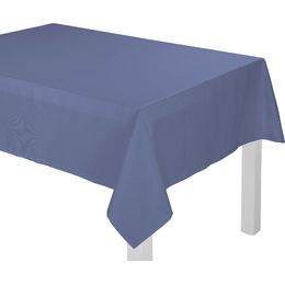 Tischdecke Adam, B:130cm L:190cm, blau, Bio-Baumwolle, Tischdecken, "Uni Collection", aus 100% Bio-Baumwolle