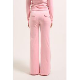 Juicy Couture Damen Sweathose "DEL RAY TRACK PANTS Damen", rosa, Gr. M, Samt, 95% Polyester, 5% Elasthan, Hosen, Trainingshose Damen, Sweathose,