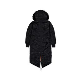 Damen Winterjacke "Long Fishtail W", schwarz, Gr. XS, Alpha Industries, Obermaterial: 100% Nylon; Futter: 100% Nylon; F&uuml;llung: 100% Polyester, Jacken