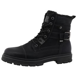 Tom Tailor Herren Winterboots, Gr. 40, schwarz, Lederimitat, Schuhe, mit Tex-Ausstattung, Weite G