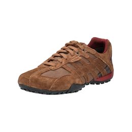 Geox Herren Sneaker "Geox Sneaker Veolurs/Textil/Synthetik", Gr. 41, braun, Textil, Veloursleder, Schuhe