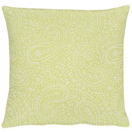 Dekokissen Apelt, B:49cm L:49cm, gr&uuml;n, Obermaterial: 65% Polyester, 35% Viskose, Dekokissen_Sitzkissen_Kissenh&uuml;llen, "7907 Uni Paisley", ohne F&uuml;llung