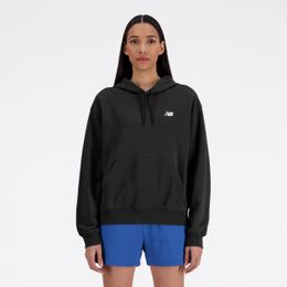 New Balance Damen Kapuzensweatshirt "Sport Essentials French Terry Hoodie", schwarz, Gr. XXL, Obermaterial: 60% Baumwolle, 40% Polyester,