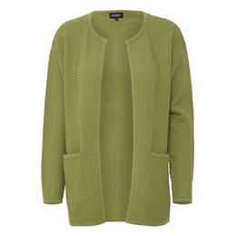 oxmo Damen Strickjacke "Strickjacke OXMiline", gr&uuml;n, Gr. S, Obermaterial: 60% Polyacryl PAN. 40% Baumwolle CO., Strickjacken