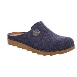 Rohde Herren Pantoffel "FOGGIA-H", Gr. 43, blau, Filz, Schuhe, Hausschuh, Clog, Schlappen mit Label