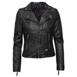 Mustang Damen Lederjacke "310171", schwarz, Gr. S, Obermaterial: 100% Lammleder. Futter: 100% Baumwolle. &Auml;rmelfutter: 100% Polyester, Jacken