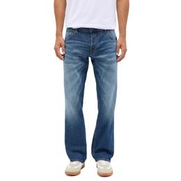 Mustang Herren Straight-Jeans "Herren Style Michigan Straight", blau, Gr. 33, unifarben, Denim/Jeans, 98% Baumwolle, 2% Elasthan, Jeans