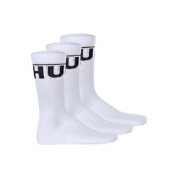 Hugo Herren Kurzsocken "Socken 3P QS ICONIC CC 3er Pack", Gr. 43, wei&szlig;, Obermaterial: 76% Baumwolle CO. 21% Polyamid PA. 3% Elasthan EL., Socken