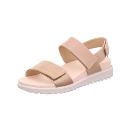 Legero Damen Riemchensandale "Legero Sandalen Nappaleder", Gr. 39, beige, Nappaleder, Schuhe