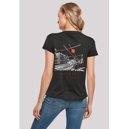 F4NT4STIC Damen T-Shirt "Escape Discover the World Town Train Station", schwarz, Gr. M, Obermaterial: 100% Baumwolle, Shirts, Premium Qualit&auml;t,