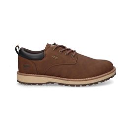 Herren Schn&uuml;rschuh, Dockers by Gerli, Gr. 42, braun, Lederimitat, unifarben mit Farbeinsatz, Basic, Schuhe, Freizeitschuh mit Kaltfutter