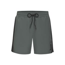 Le Jogger Herren Shorts, gr&uuml;n, Gr. S, Mesh, bedruckt, unifarben, Obermaterial: 88% Polyester, 12% Elasthan, Hosen, mit seitliche Mesheinsatz und