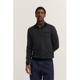 Bugatti Herren Langarm-Poloshirt "Modern Fit", braun, Gr. S, unifarben, 60% Polyester, 40% Baumwolle, Shirts, mit Brusttasche