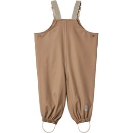 Wheat M&auml;dchen Regenhose "Rainwear Charlo Overall", Gr. 92, braun, Web, Obermaterial: 100% Polyester, unifarben, Hosen, wasserdicht