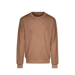 TRIGEMA Damen Sweatshirt "TRIGEMA Sweatshirt in Waffeloptik", braun, Gr. S, 100% Baumwolle, Sweatshirts